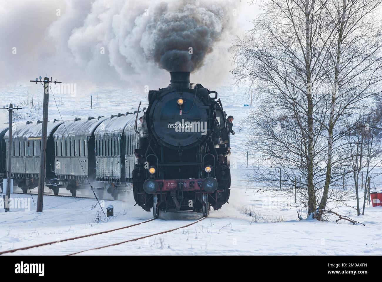 Train à vapeur de la compagnie Souabe Alb Railway avec la locomotive à ...