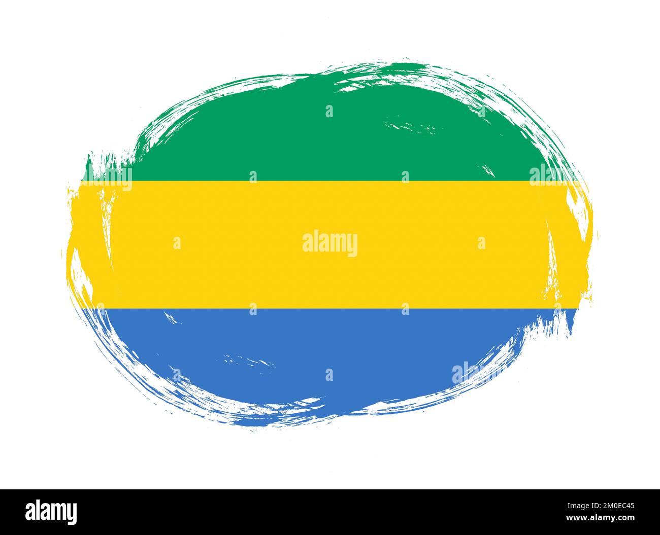 Drapeau gabon brosse Banque d'images détourées - Alamy