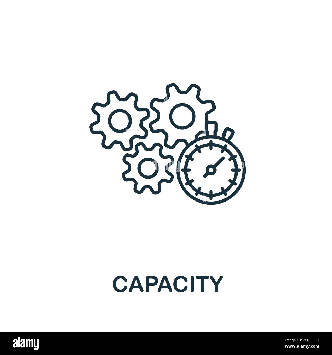 Icône capacité. Icône de structure d'entreprise simple monochrome pour ...