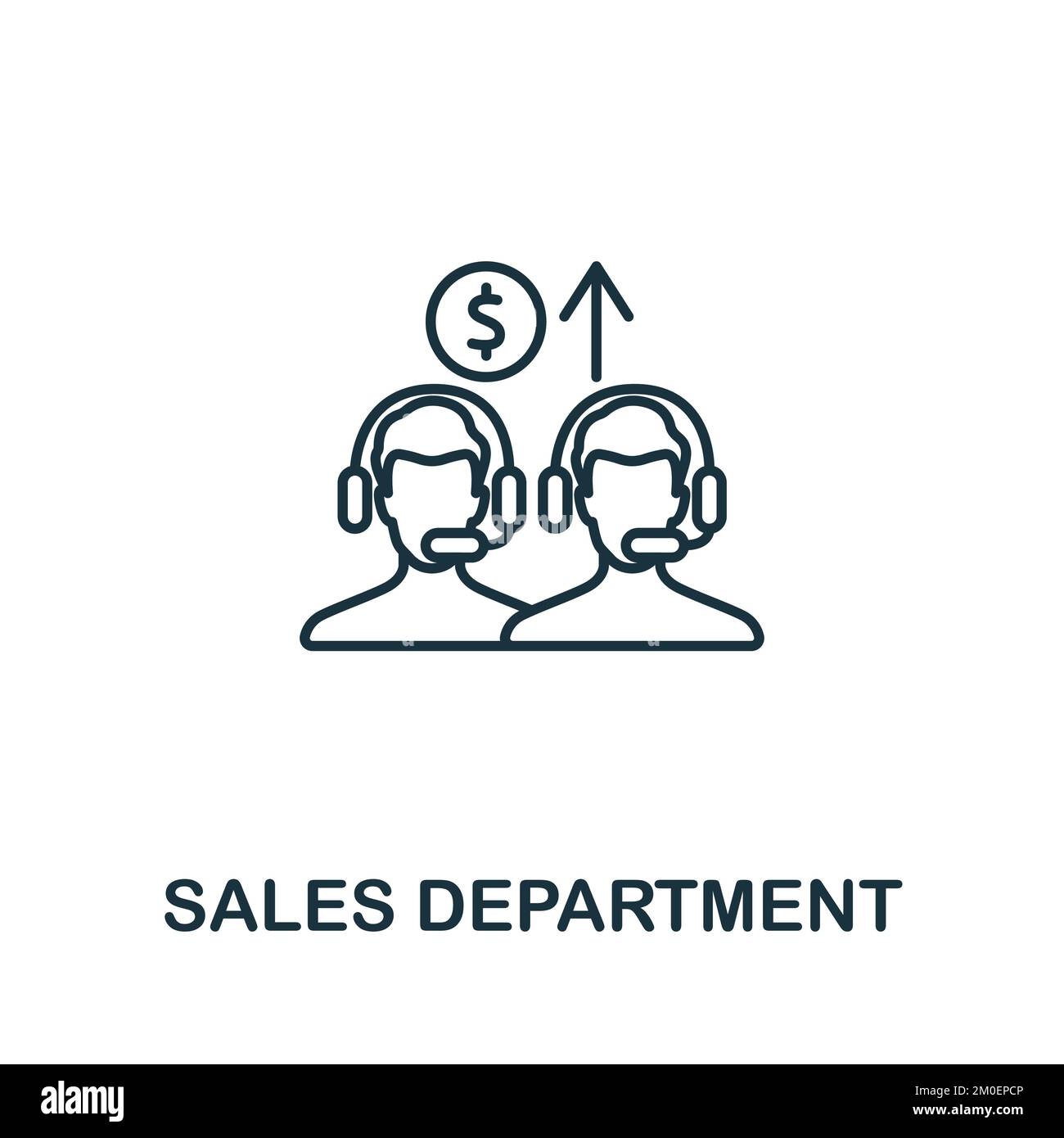 Icône du service des ventes. Icône de structure d'entreprise simple ...