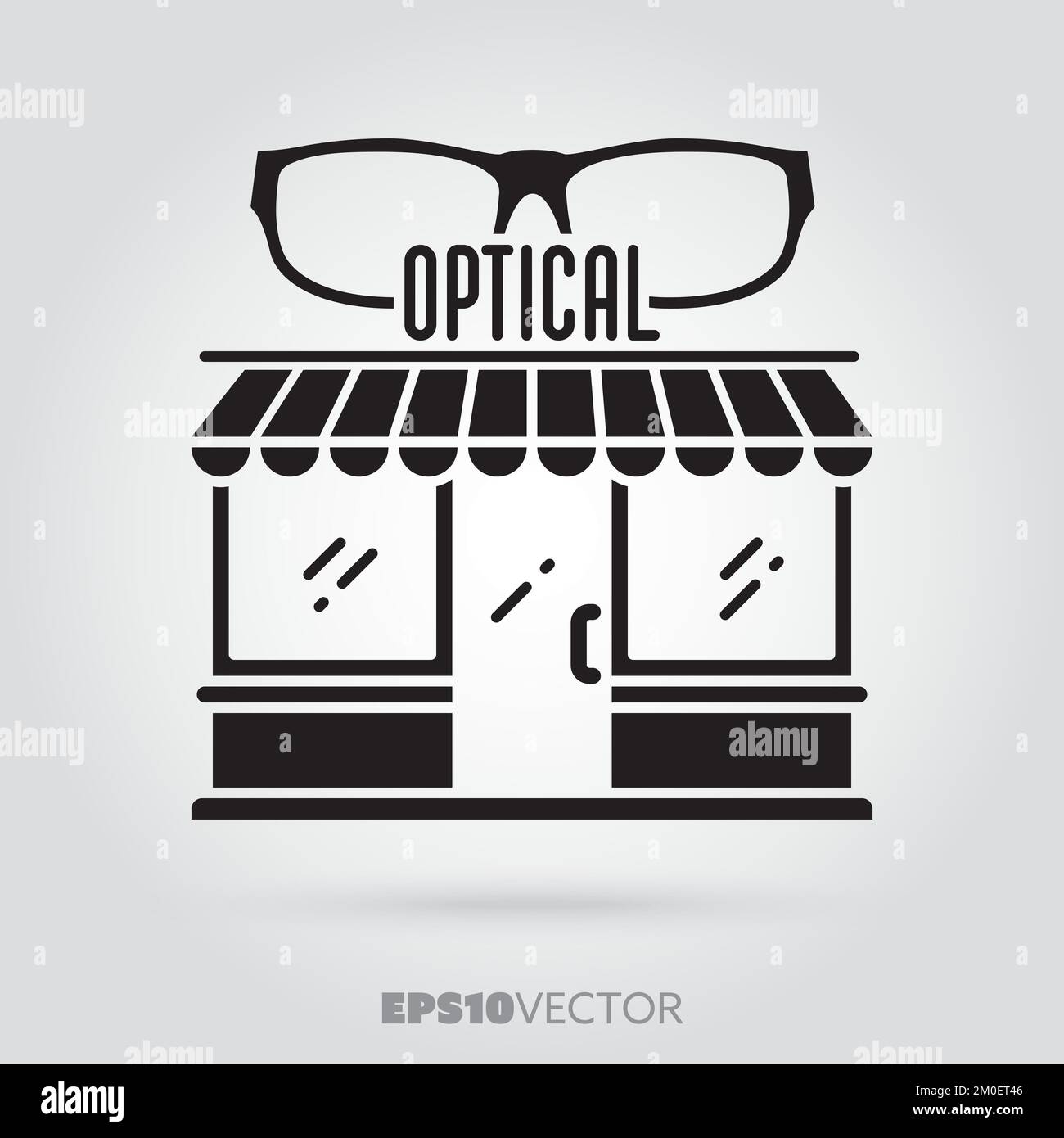 Icône de glyphe d'opticien. Joli petit symbole de vitrine des vitrines ...