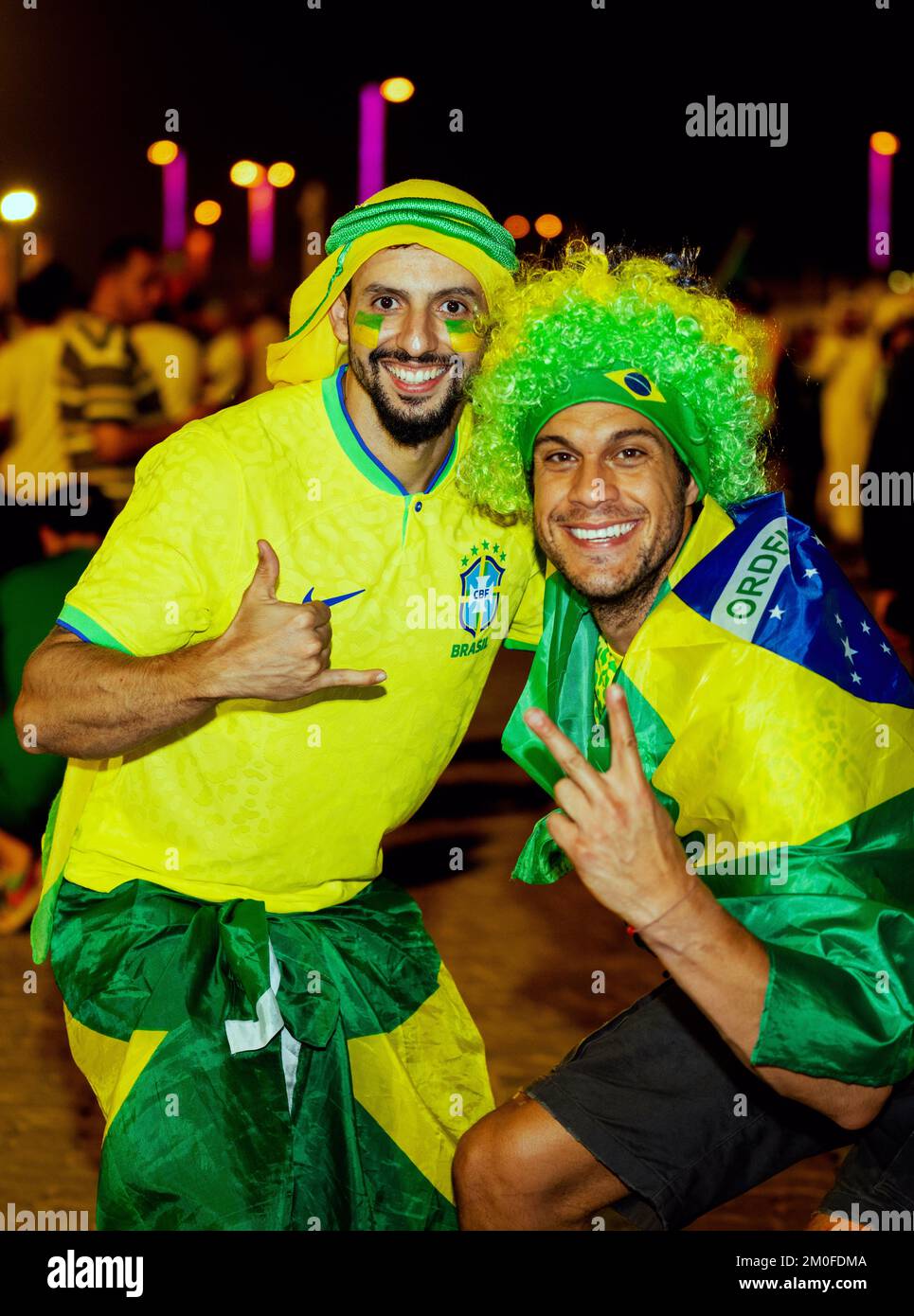 Brésil, sud-coréen fans de football au qatar 2022 coupe du monde 05-12 ...