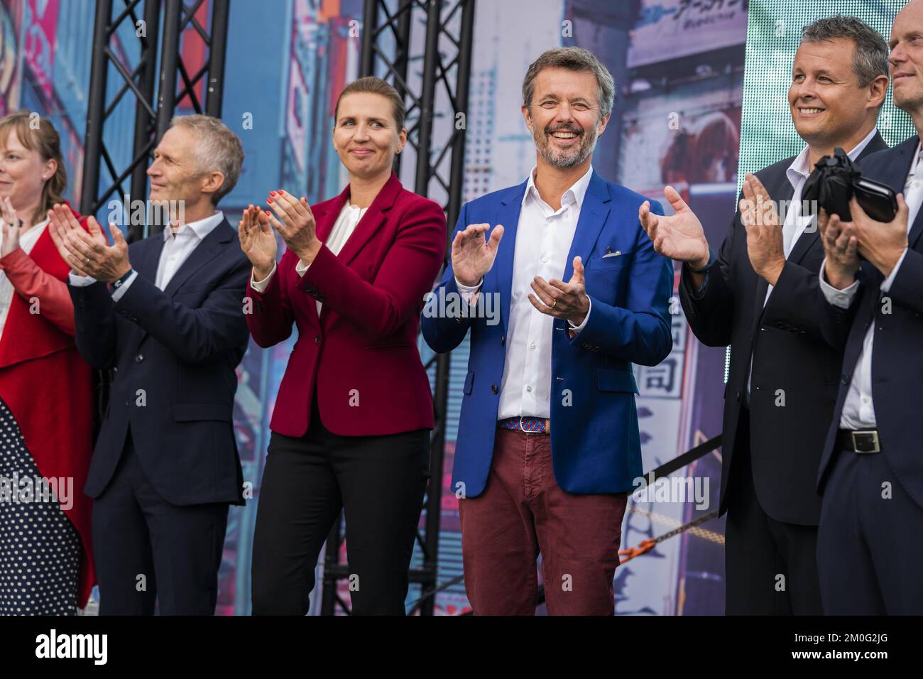 Le Prince héritier Frederik et le Premier ministre Mette Frederiksen à ...