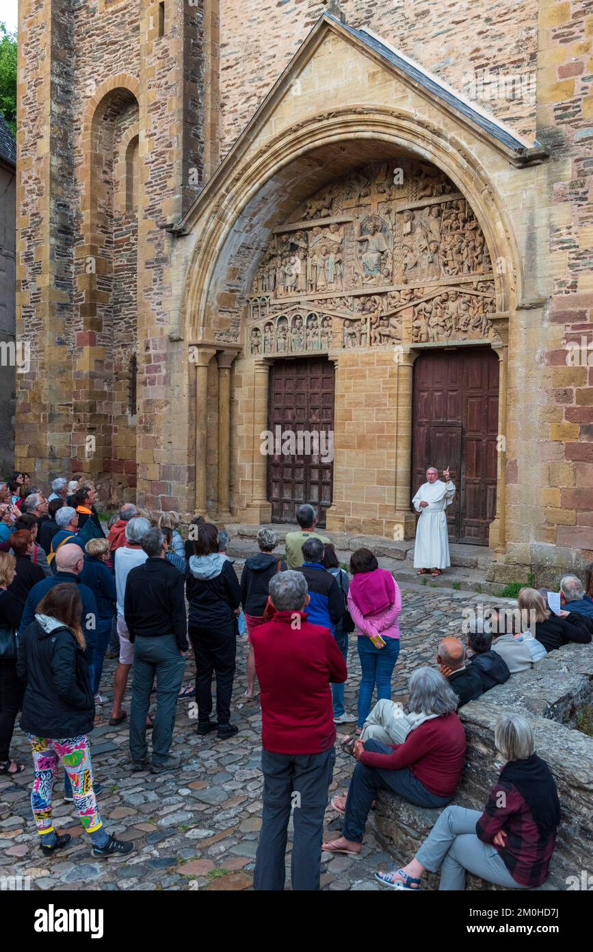 France, Aveyron, Conques, classé comme l'un des plus beaux villages de ...