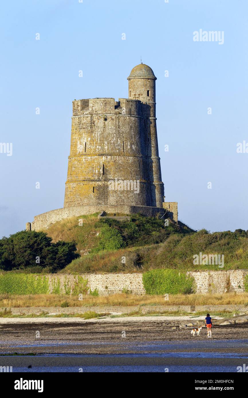 France, Manche, Cotentin, Val de Saire, Saint Vaast la Hougue, Pointe de la Hougue, fort de la ...