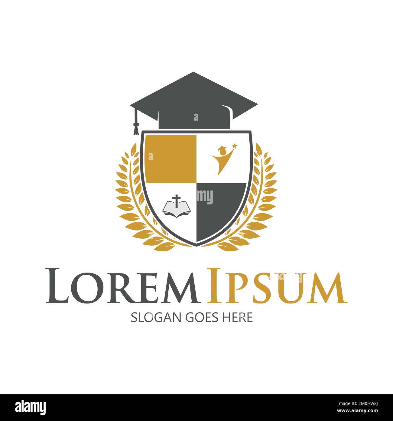 Symbole de chapeau de graduation et signes de graduation universitaire ...
