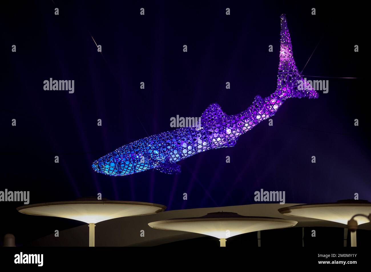 Lusail, Qatar, 7 décembre 2022. Une installation artistique de 30 ...