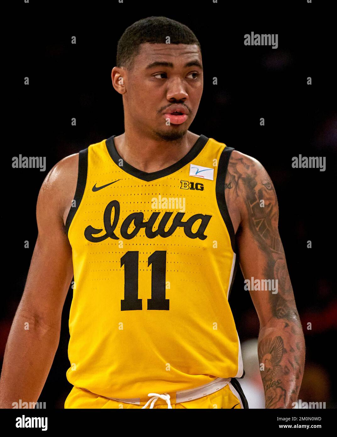 New York City, États-Unis, 6 décembre 2022. Iowa Hawkees garde Tony ...