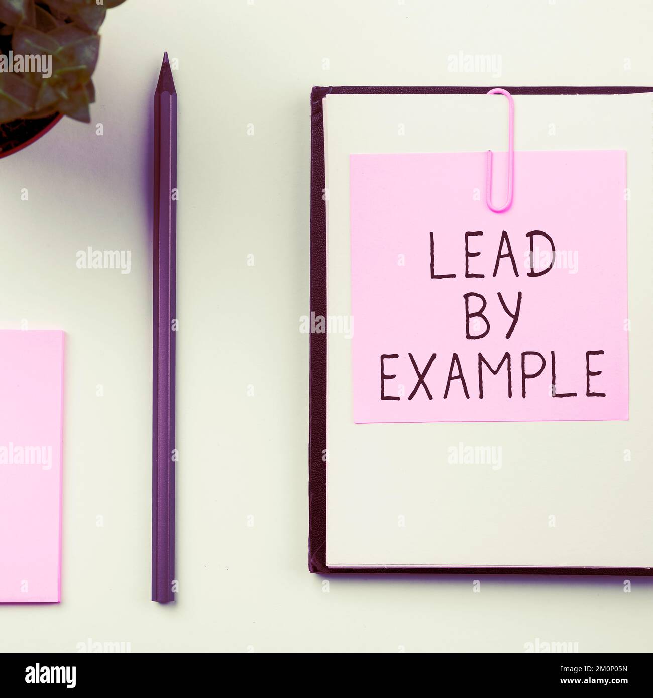 Légende de texte présentant l'exemple « Lead by Example ». Aperçu de l ...