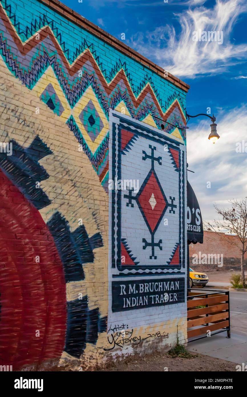 Sur la route 66 poste de traite indienne Banque de photographies et d ...