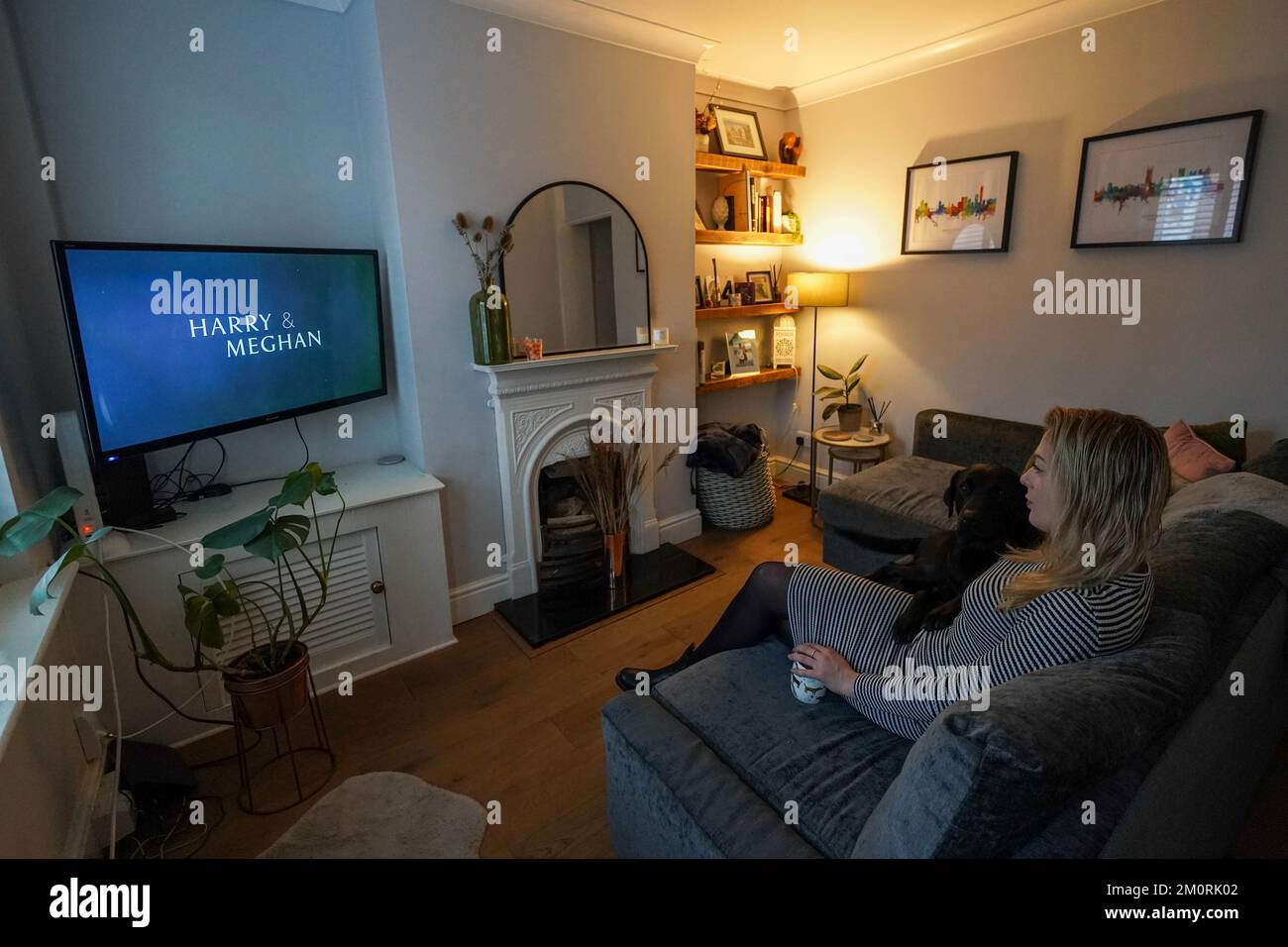 Géorgie avec son chien Sully regardant le duc et la duchesse du ...