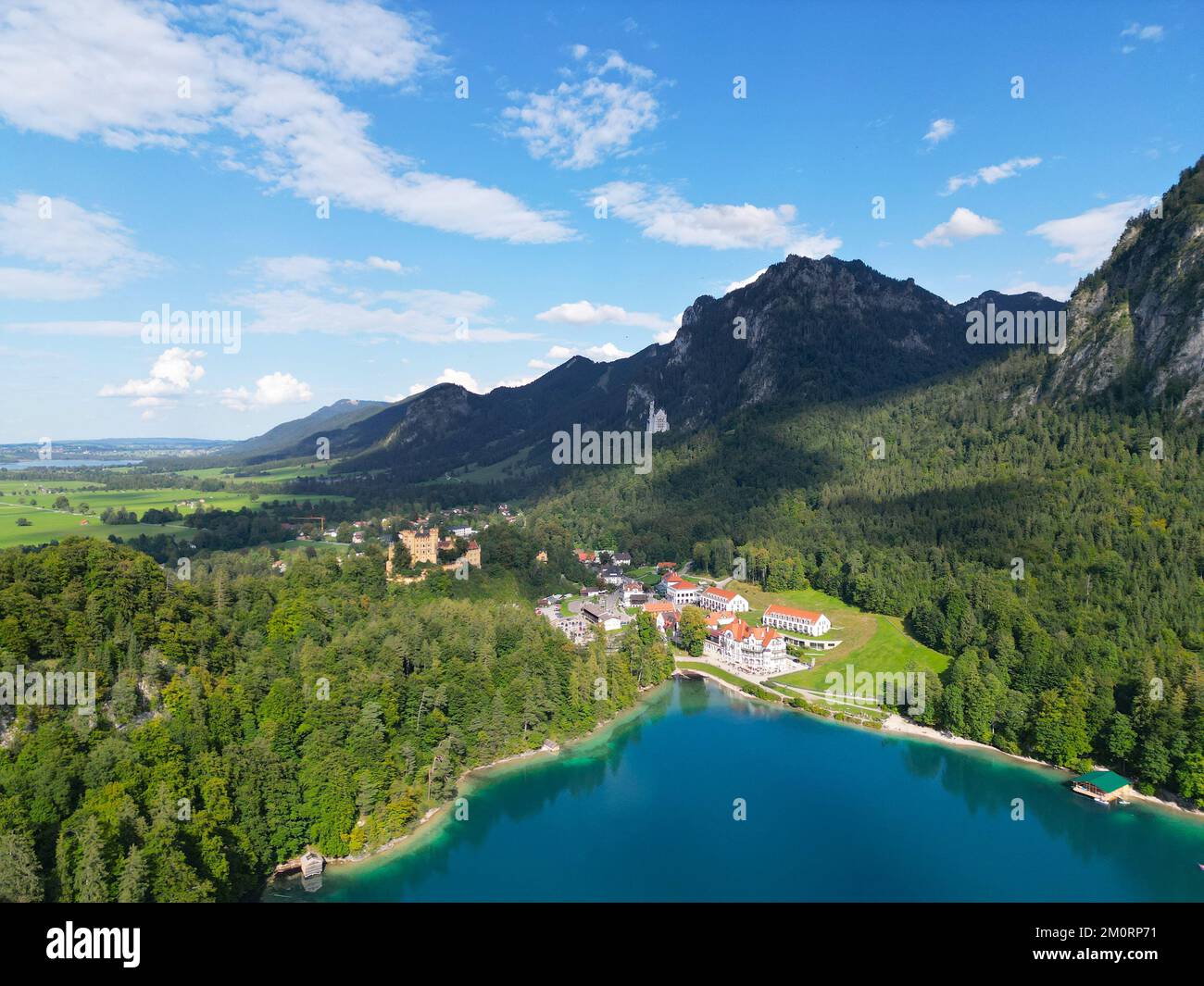 Neuschwanstein castle and lake alpsee Banque de photographies et d ...