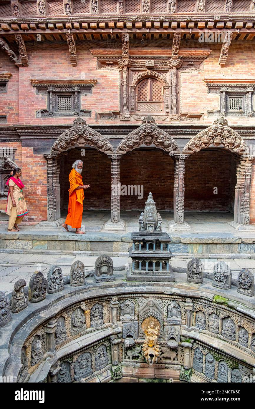 Népal, vallée de Katmandou, Patan, place Durbar, classée au patrimoine ...