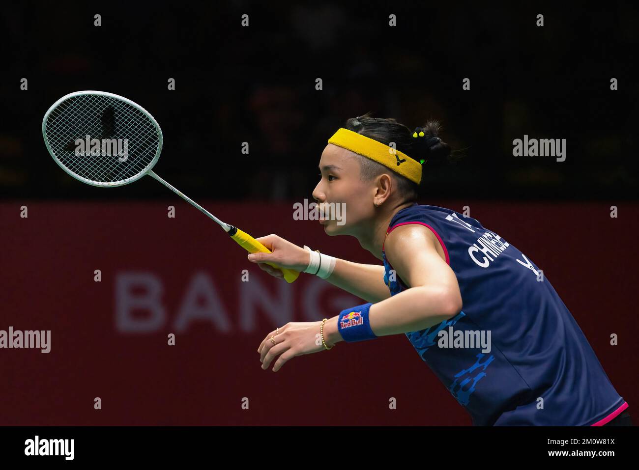Tai Tzu Ying, du Taipei chinois, vu en action lors de la monoplace des femmes de badminton dans ...