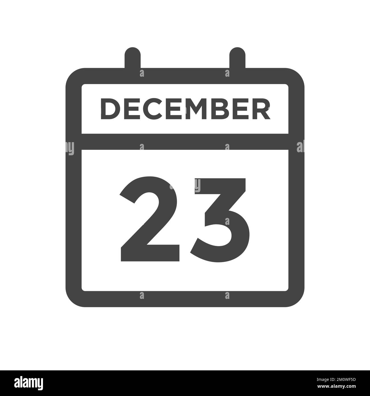 23 décembre jour calendaire ou Date calendrier pour l'échéance et le ...