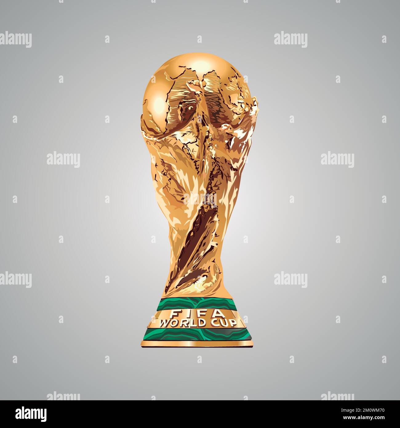 Trophée Fifa coupe du monde logo mondial Champion mondial. Illustration ...