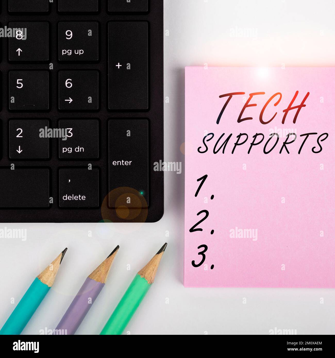 Légende conceptuelle supports techniques. Mot écrit sur l'aide fournie ...