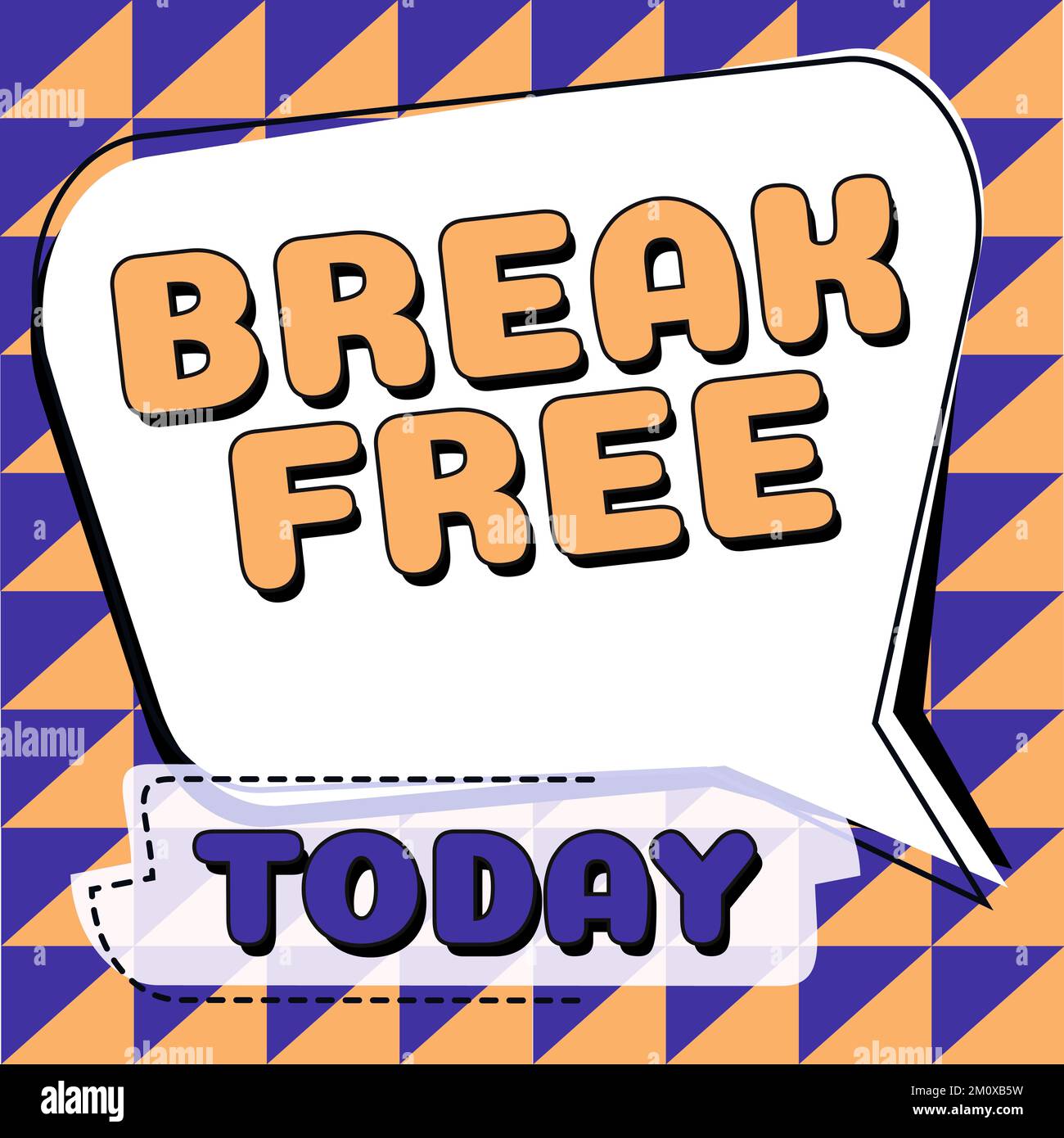 Légende de texte présentant Break Free. Photo conceptuelle une autre ...