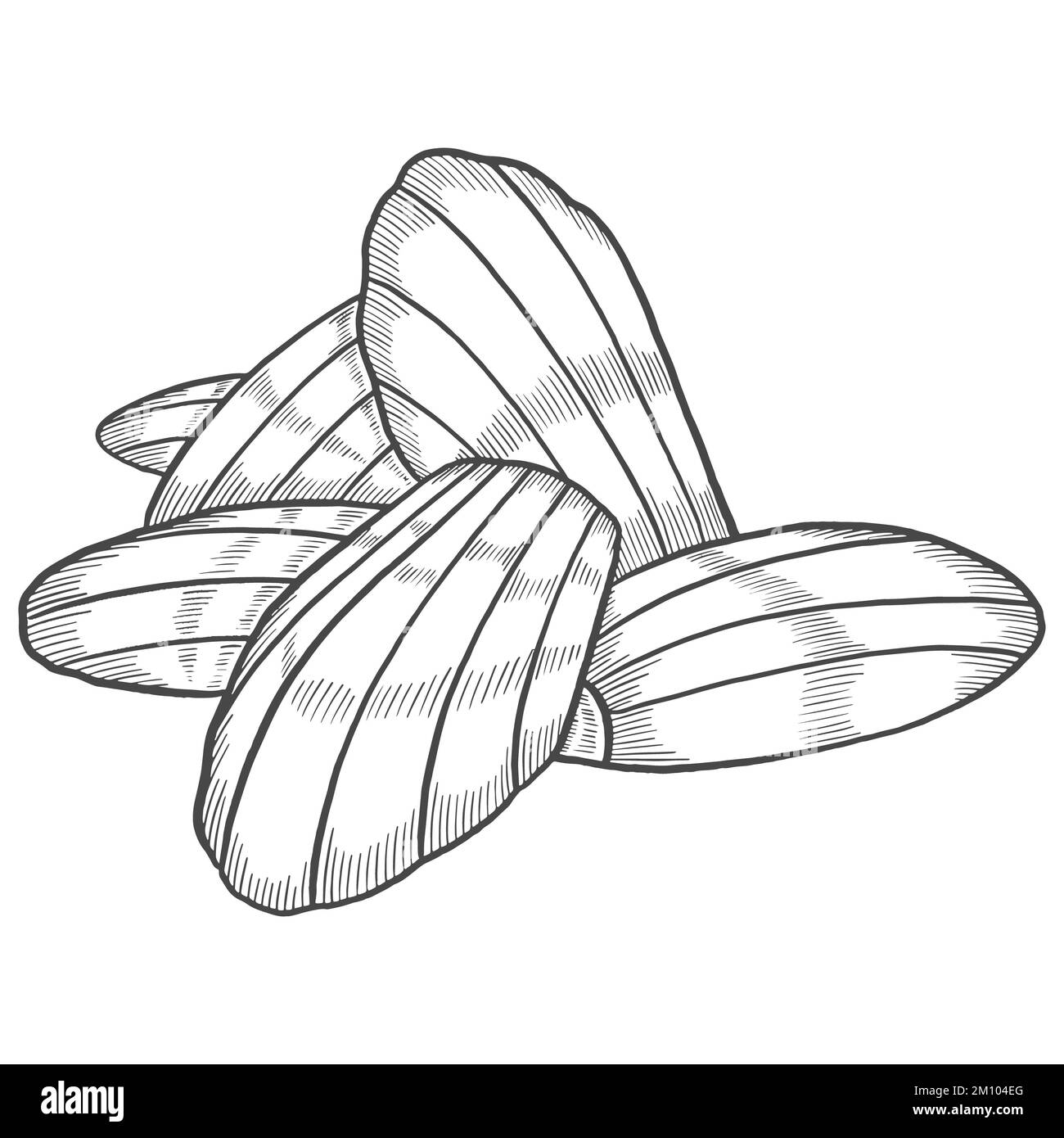 Dessin dessin madeleine gâteau Banque d'images noir et blanc - Alamy