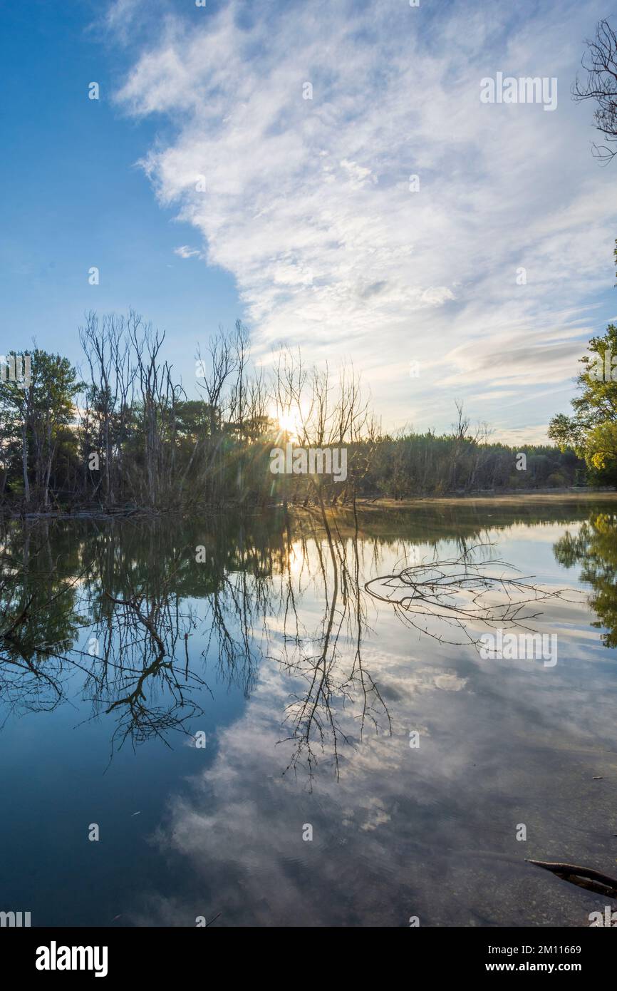 Szigetköz (île de Little Rye, Kleine Schüttinsel) : anabranch, bras du ...