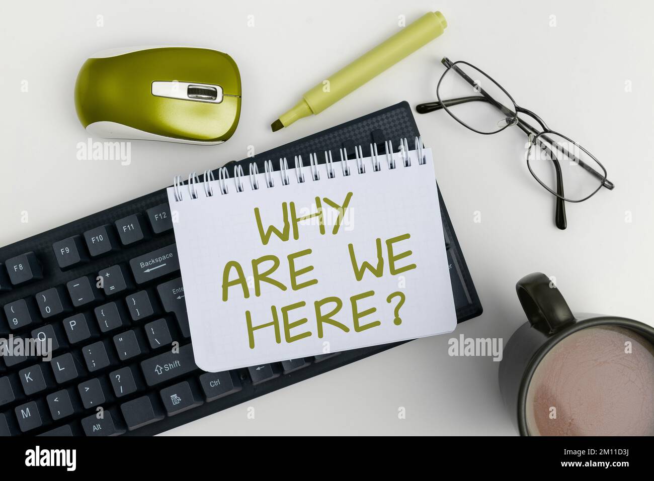 Affichage conceptuel Pourquoi sommes-nous ici. Internet concept raisons ...