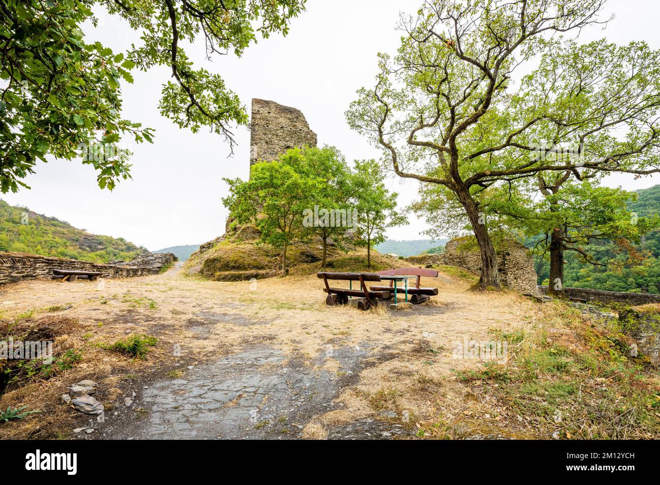 La ruine du château de Stahlberg près de Bacharach-Steeg, il a été ...