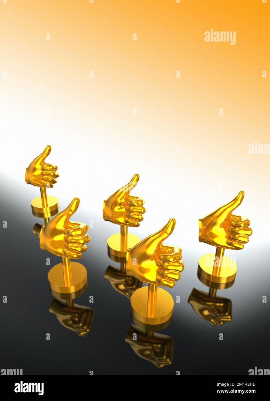 Symboles de pouce vers le haut, illustration Photo Stock - Alamy