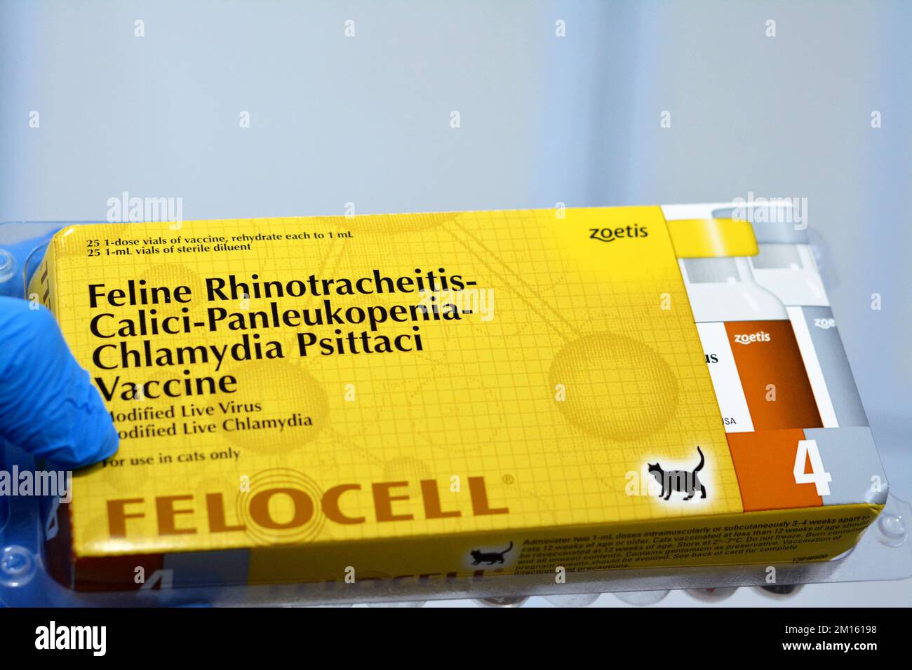 Le Caire, l'Egypte, 8 décembre 2022: Felocell 4, virus vivant atténué ...
