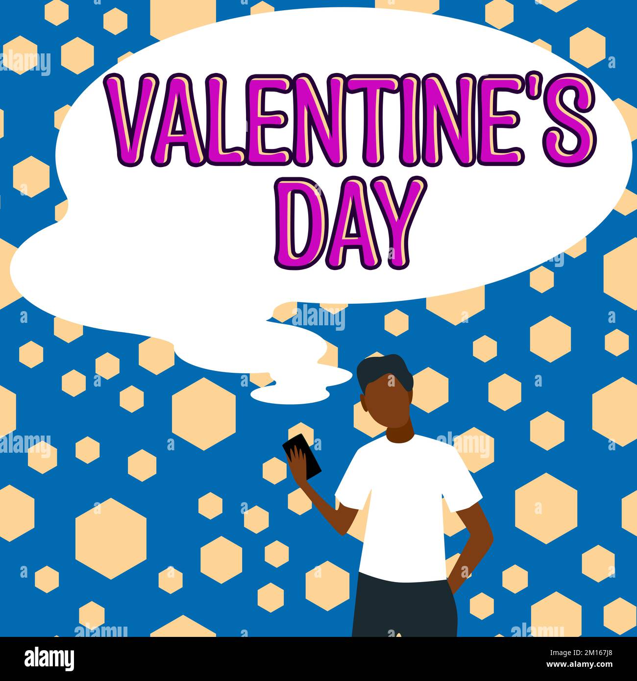 Affiche indiquant la Saint-Valentin. Mot écrit à temps quand les gens ...