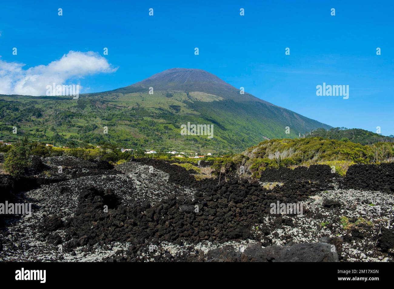 Ponta do Pico la plus haute montagne du Portugal, île de Pico, Açores ...