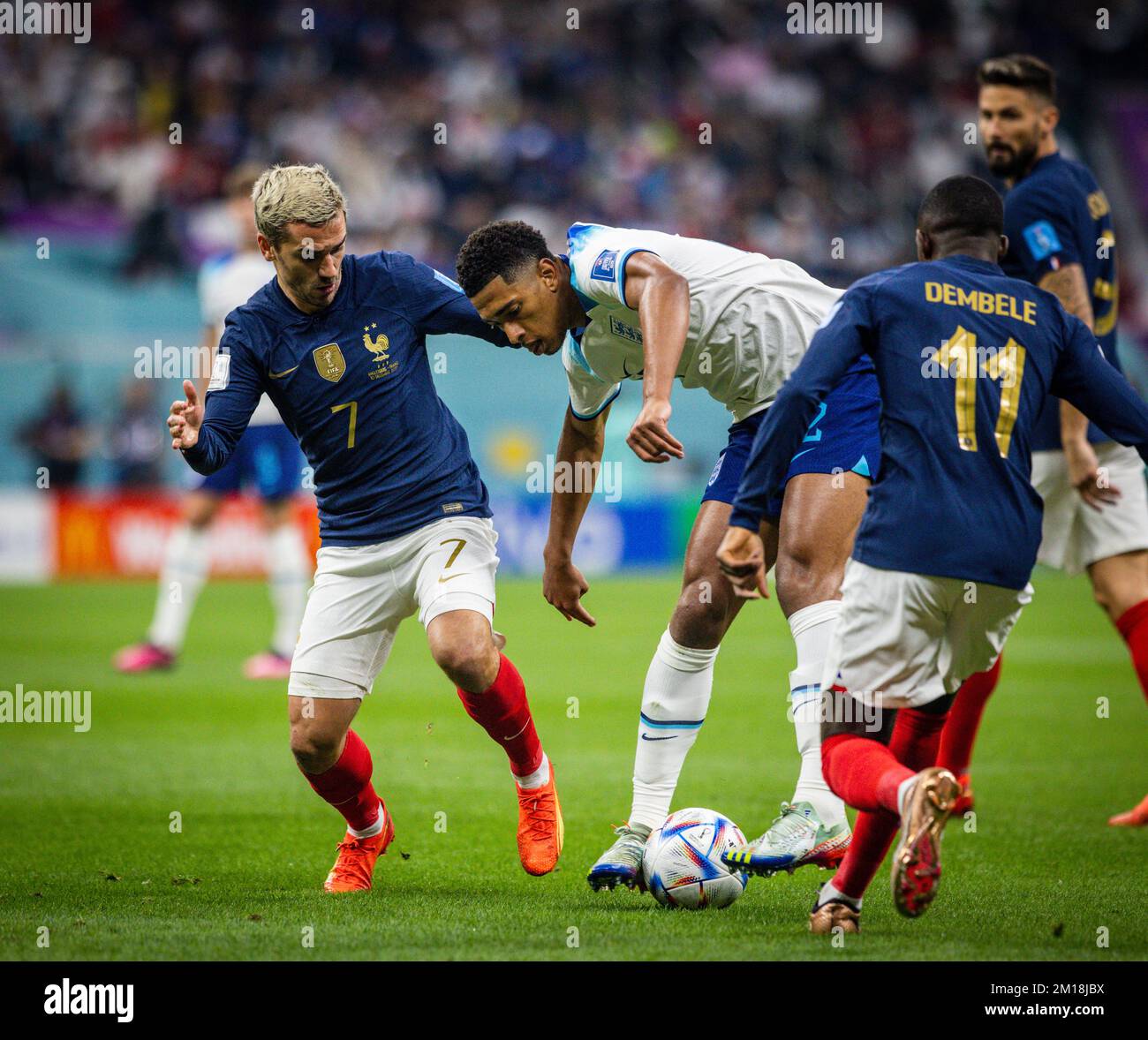 Doha, Qatar. 10th décembre 2022. Antoine Griezmann (FRA), Jude ...