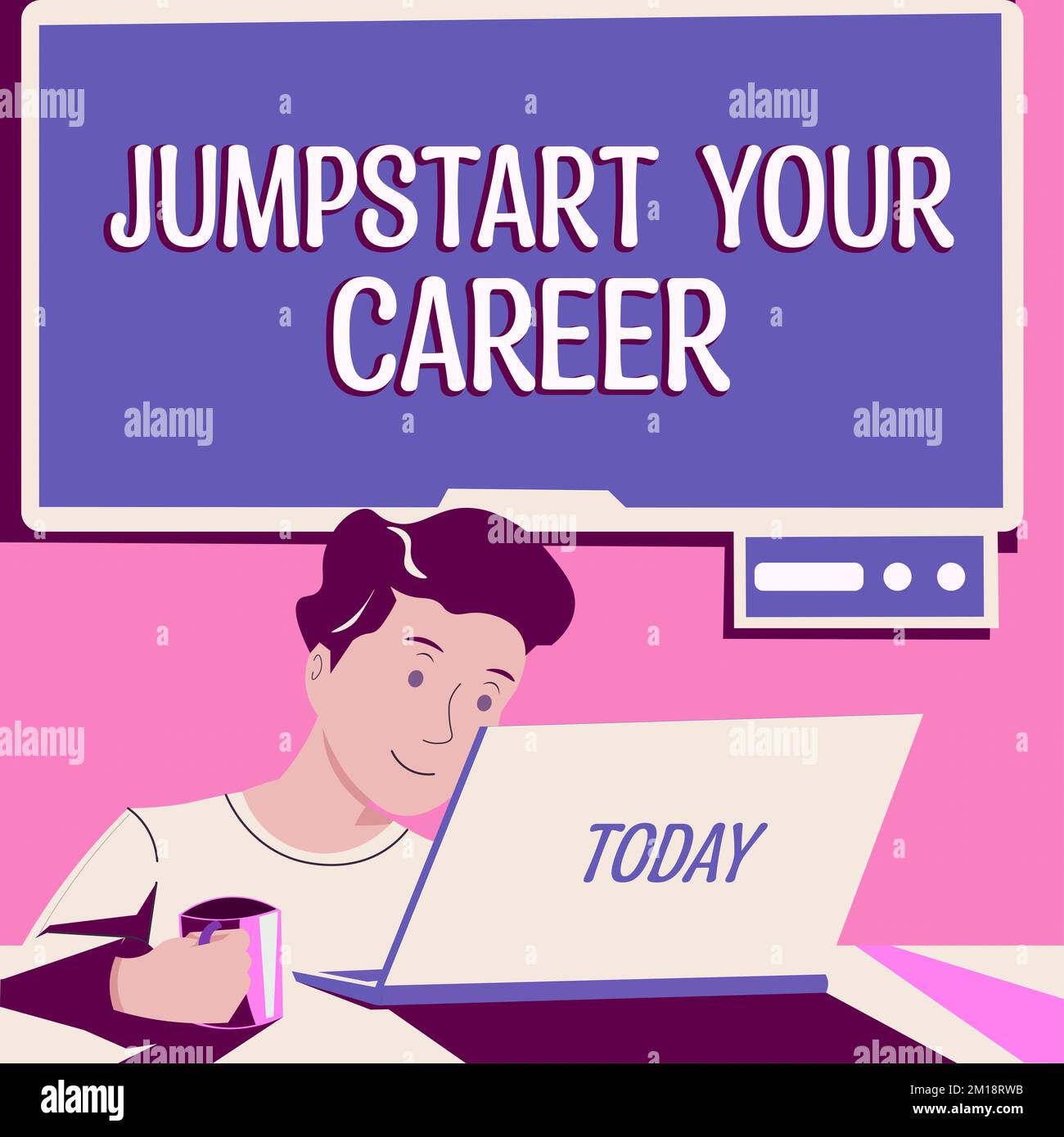 Écriture affichage du texte Jumpstart Your Career. Le concept métier ...