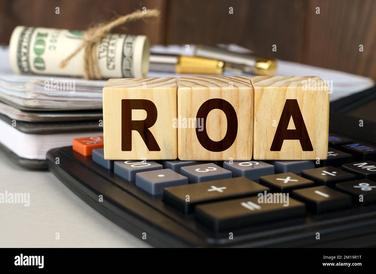 Concept de finance et d'économie. Sur la table sont de l'argent, une ...