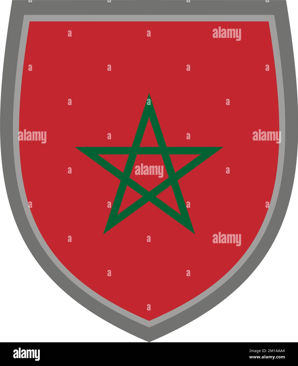 Bouclier aux couleurs du drapeau marocain - couleur RVB originale ...
