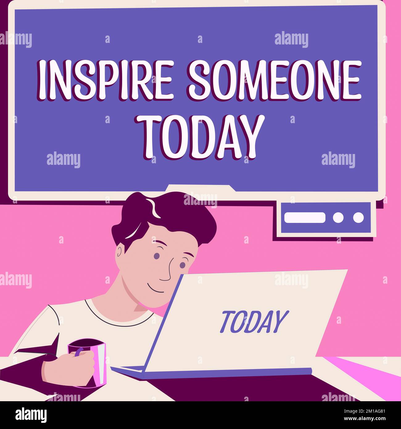 Texte montrant l'inspiration inspirer quelqu'un aujourd'hui. Internet ...