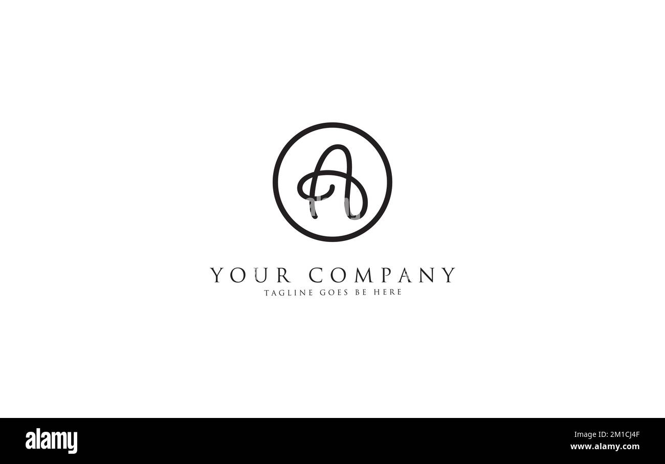 Entourez l'icône du logo de la marque et simple élégant symbole plat ...