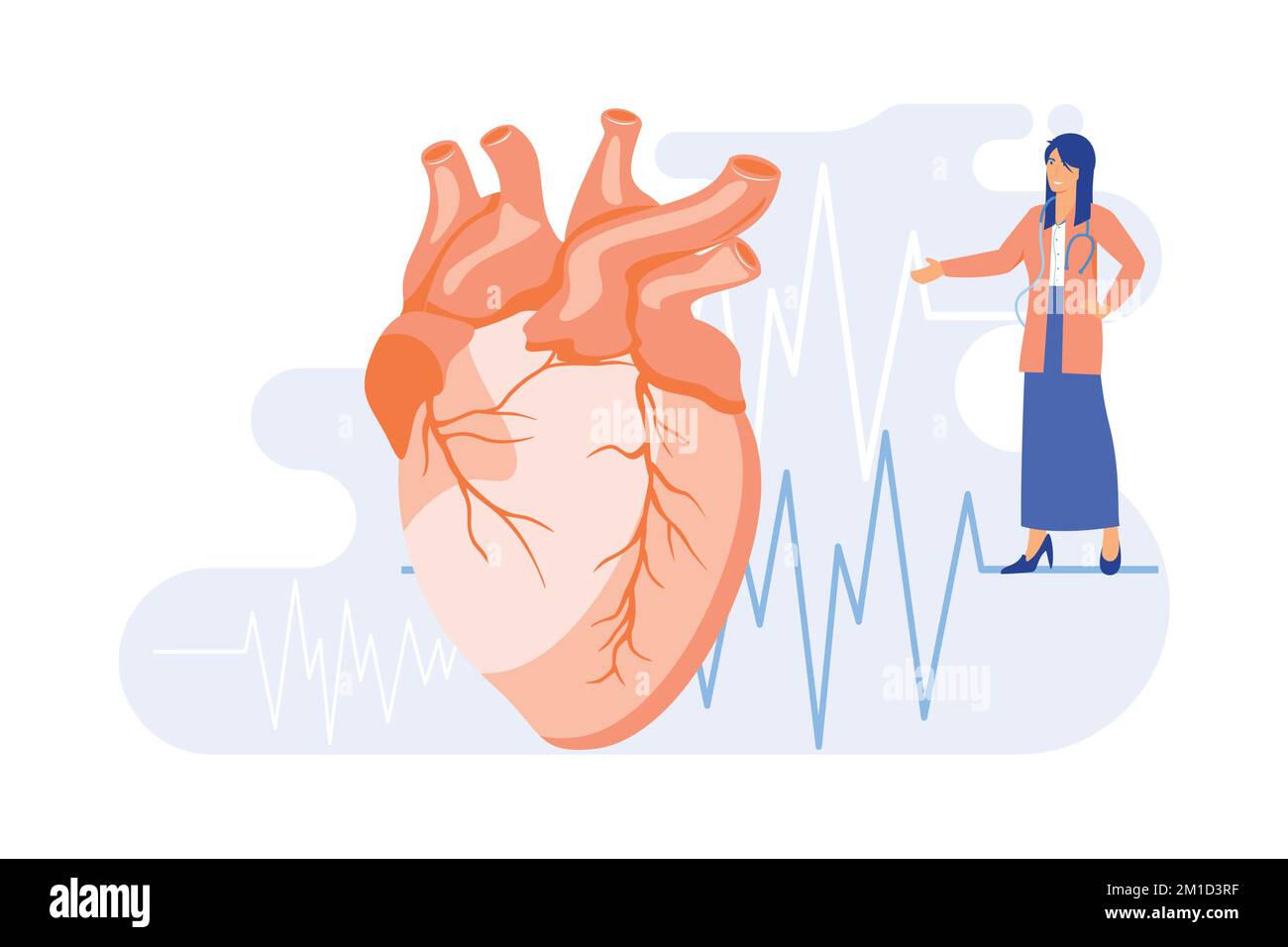 Electrocardiograma humano Banque d'images vectorielles - Alamy