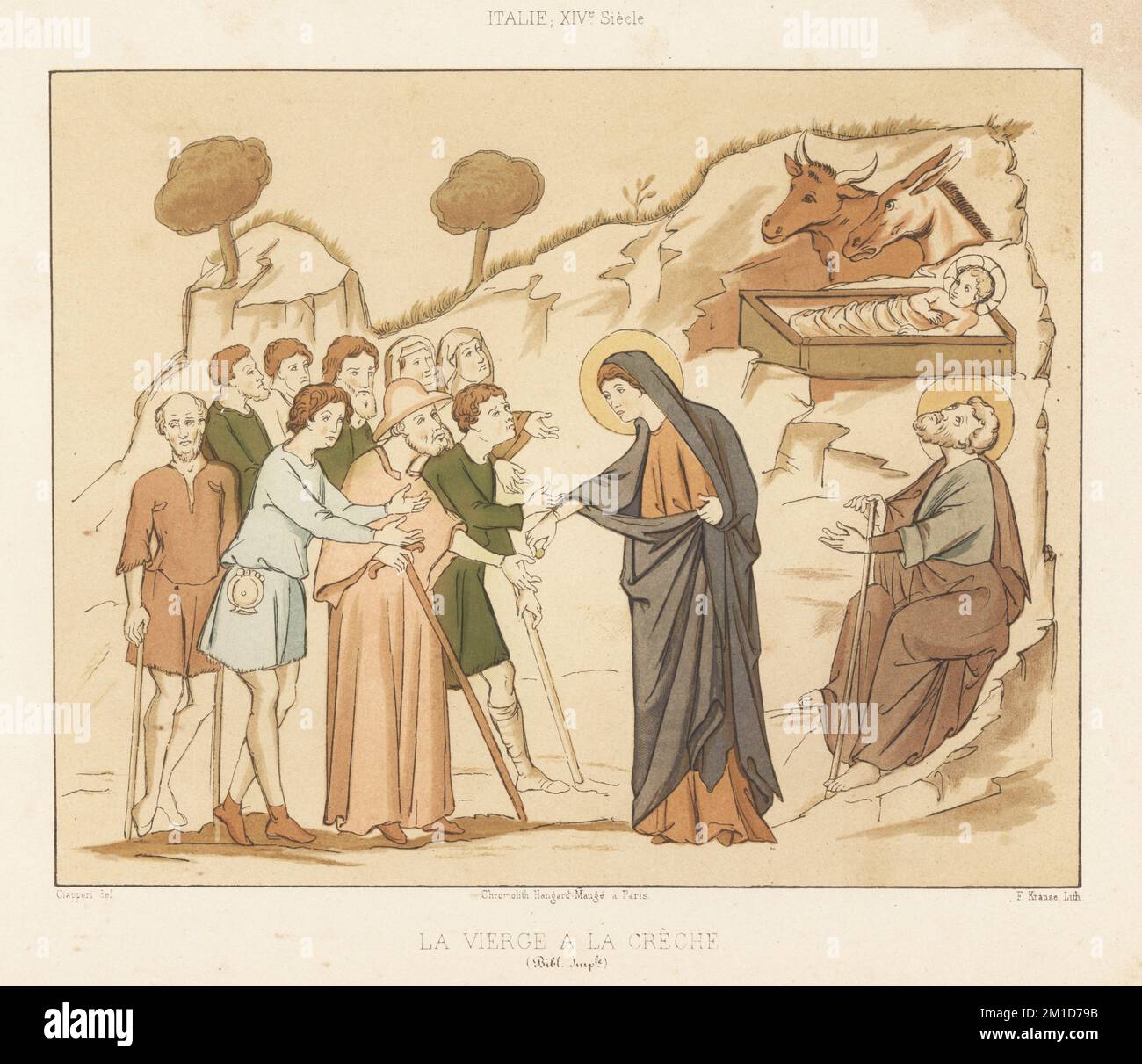 La Vierge Marie donne des almes à malheureusement au mangeur. Joseph ...