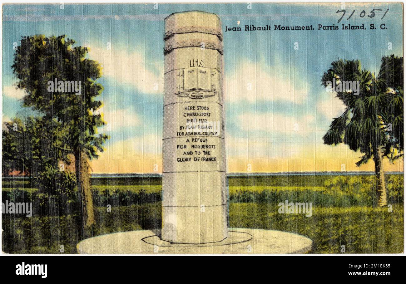 Monument Jean Ribault, Parris Island, S. C. , installations militaires ...