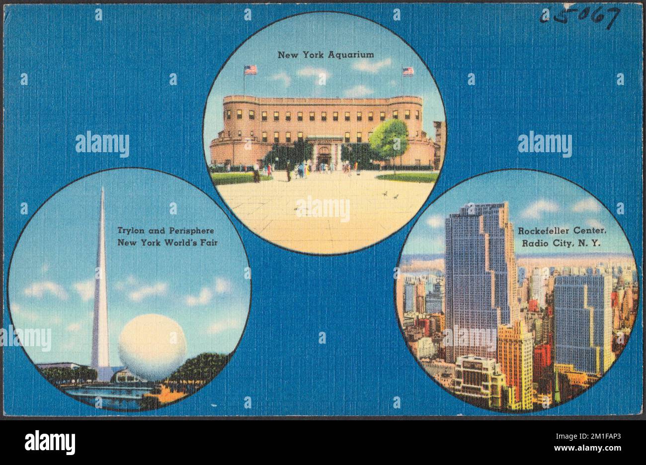 Aquarium de New York. Trylon et perisphere, New York World's Fair ...