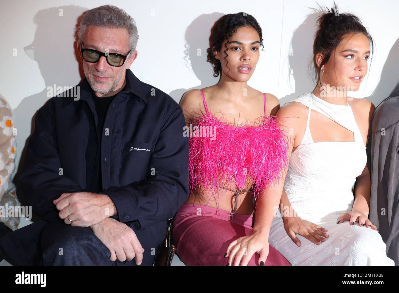 Le Bourget, France. 12/12/2022, Vincent Cassel, Tina Kunakey et Adele ...