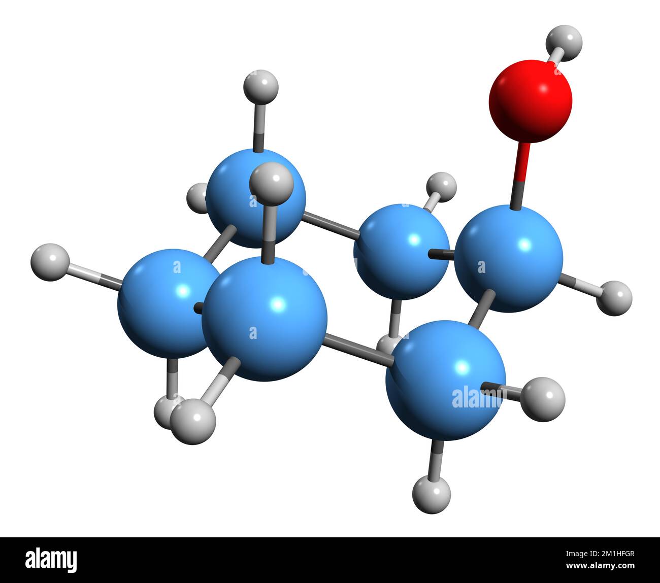 3D image de la formule squelettique du cyclohexanol - structure ...
