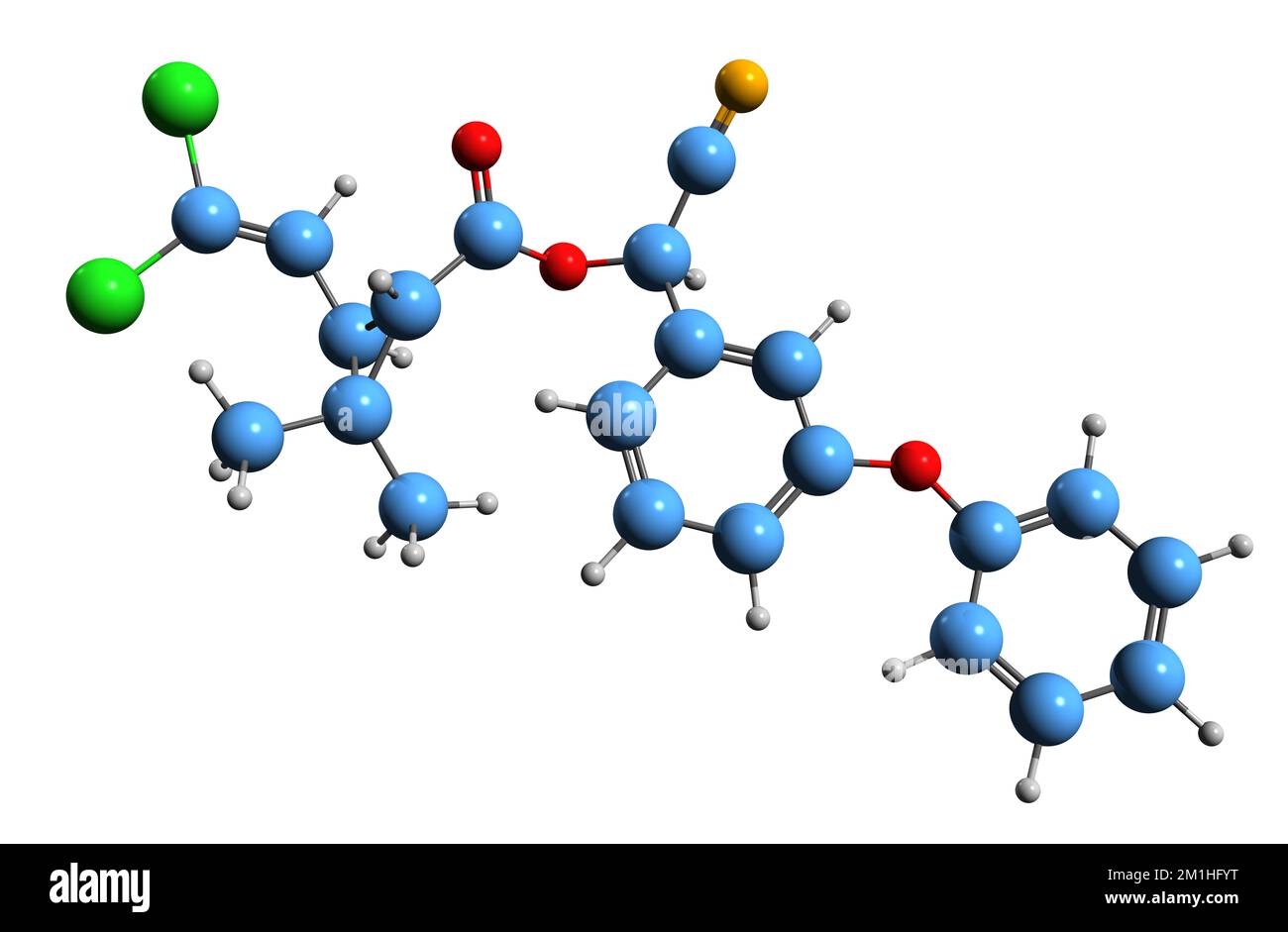 Cypermethrin insecticide molecule Banque de photographies et d’images à ...