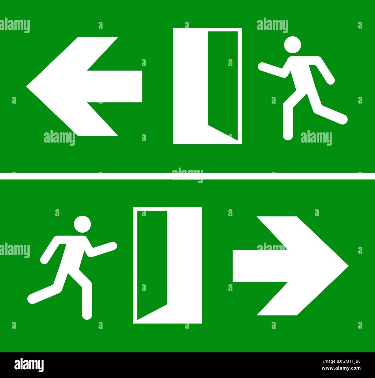 Panneau de sortie de secours. Evacuation porte d'évacuation incendie ...