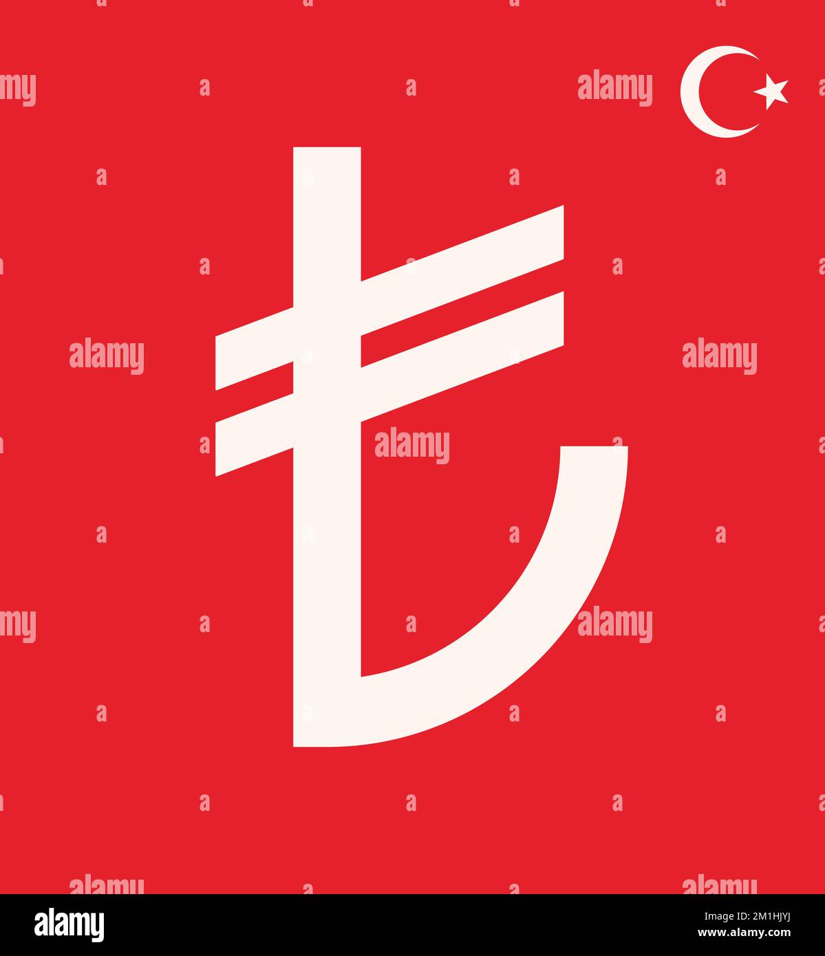 Symbole de la lire turque. Illustration isolée du logo de la monnaie ...