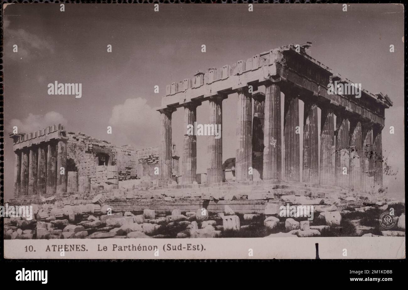 Athènes. Le Parthénon (sud-est) , temples grecs, sites archéologiques ...