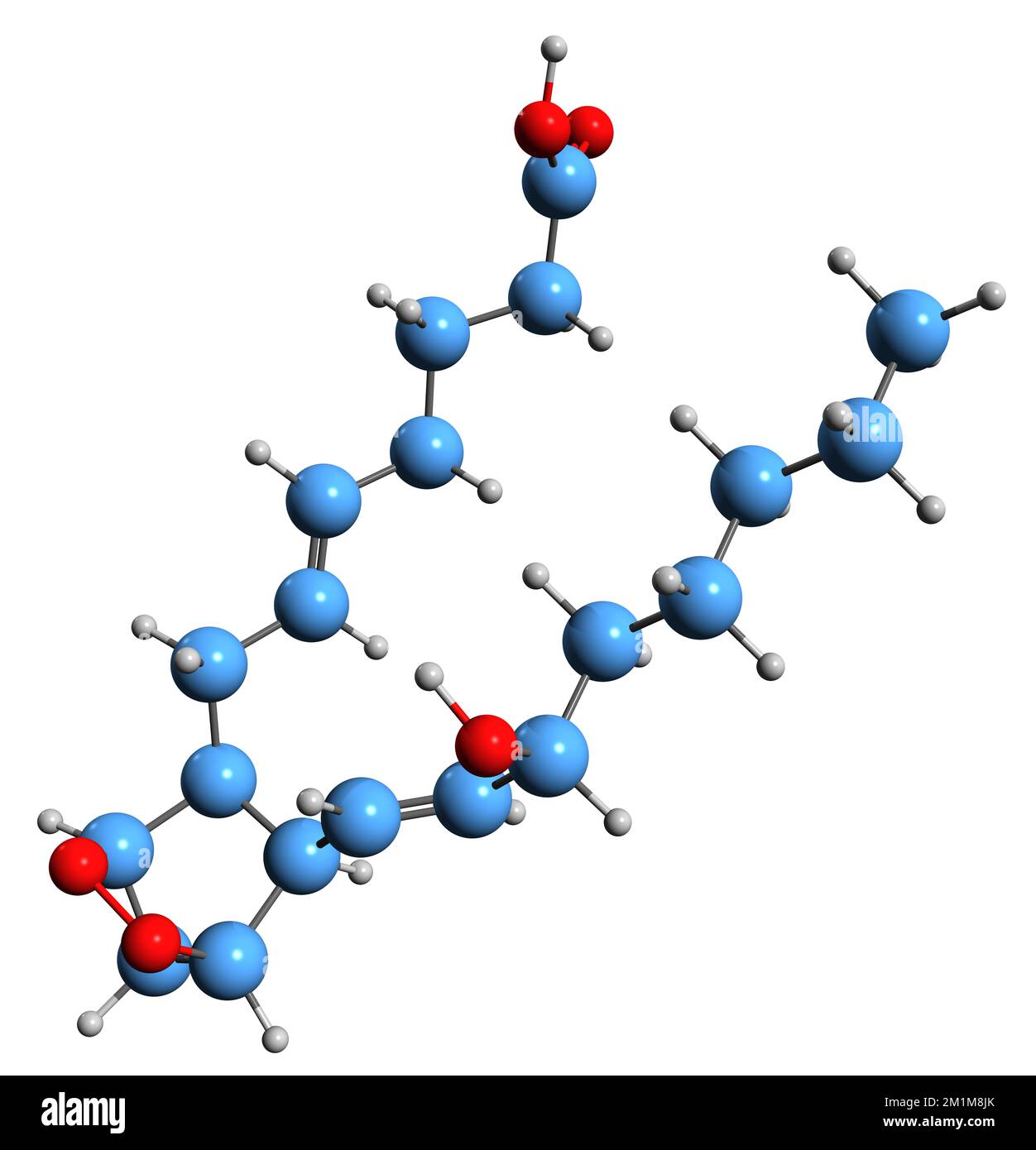 3D image de la prostaglandine H2 formule squelettique - structure chimique moléculaire de l ...