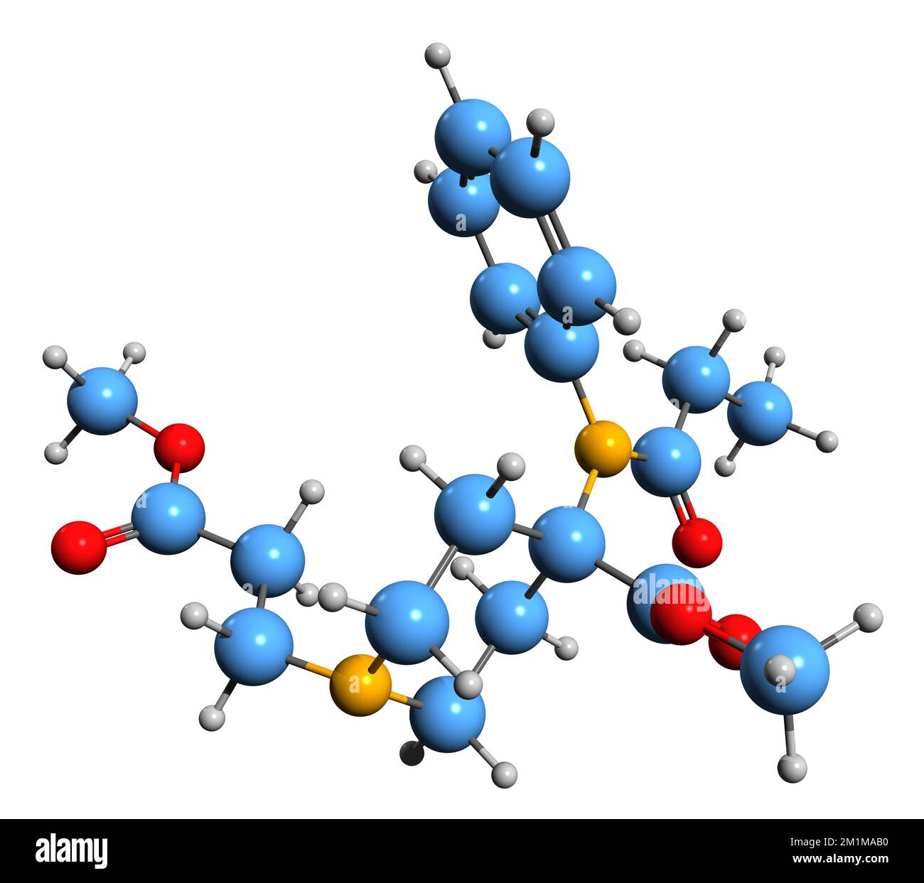 3D image de la formule squelettique de Remifentanil - structure ...
