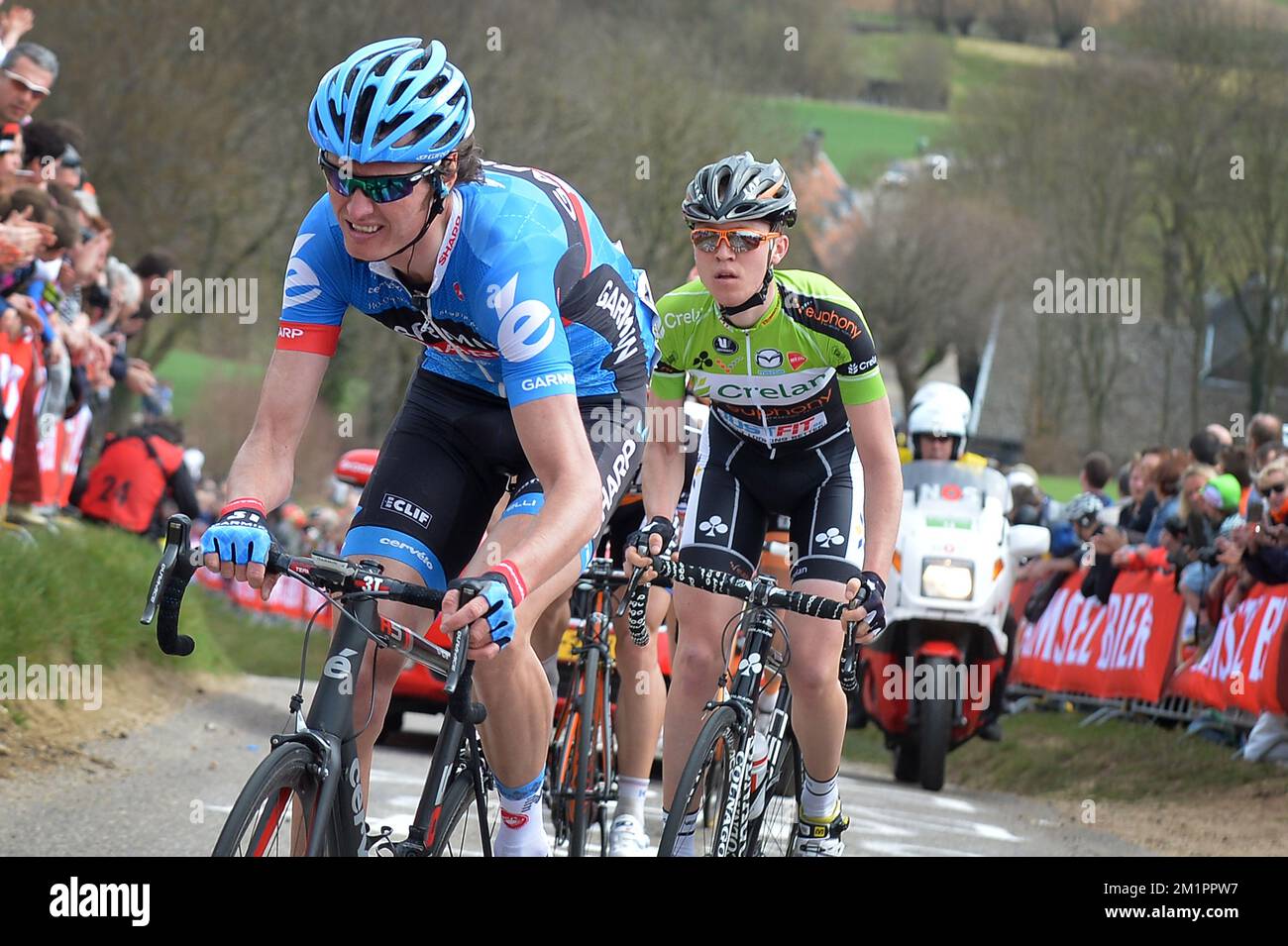 Le belge Johan Vansummeren de l'équipe Garmin-Sharp en action lors de l ...