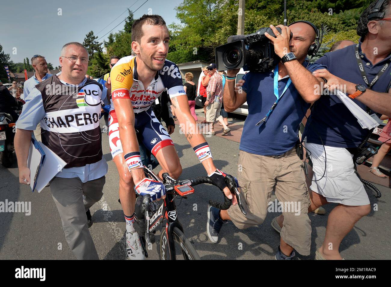 Belge Kenny Dehaes de Lotto - Belisol photographié après avoir remporté ...